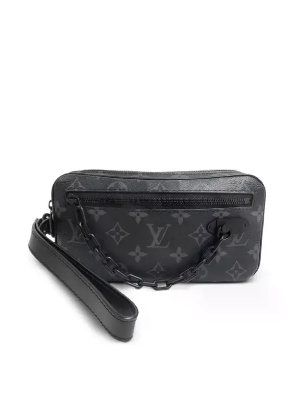 LOUIS VUITTON Volga Pochette Monogram Eclipse Clutch Bag
