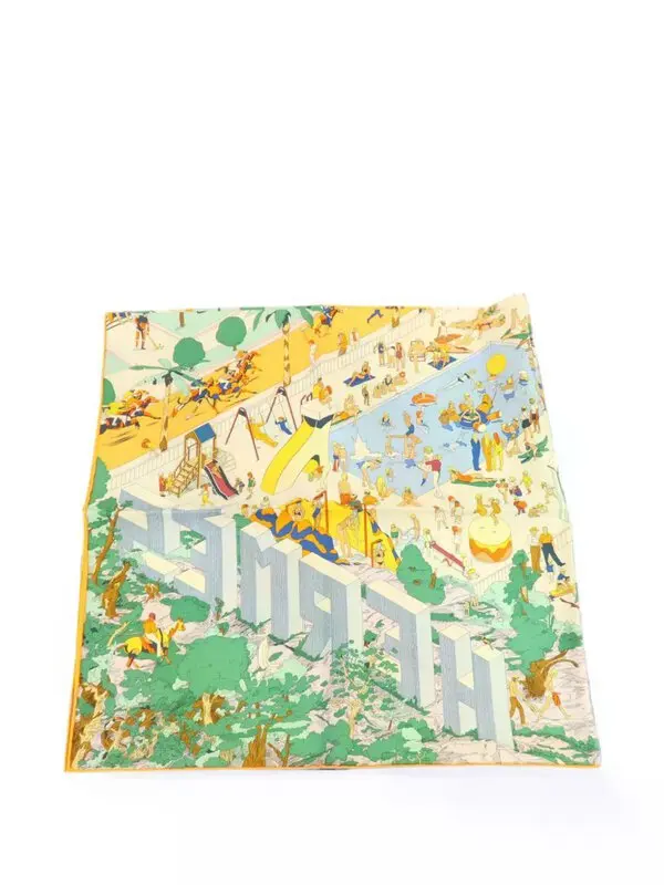 Hermès Graphic-print Silk Scarf