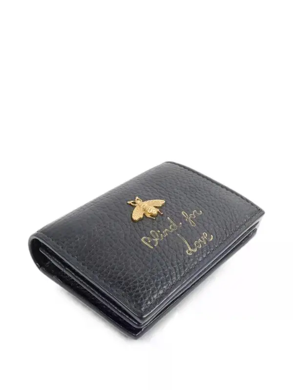 Gucci Animalier Bee-motif Wallet - Black