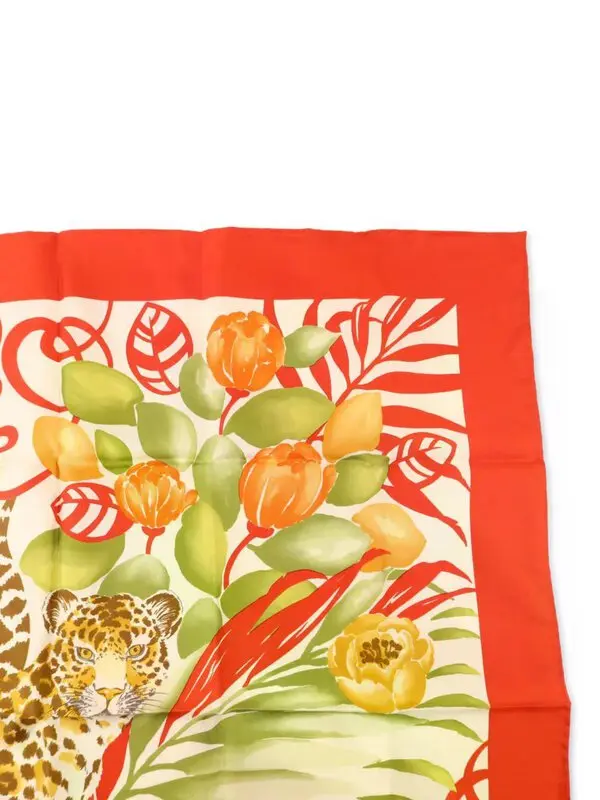 FERRAGAMO Floral-print Scarf - Red