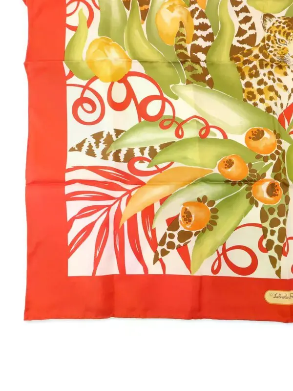 FERRAGAMO Floral-print Scarf - Red