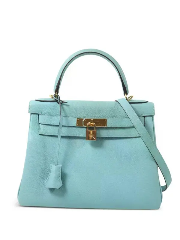 Hermès Kelly 28 Leather Tote Bag - Blue
