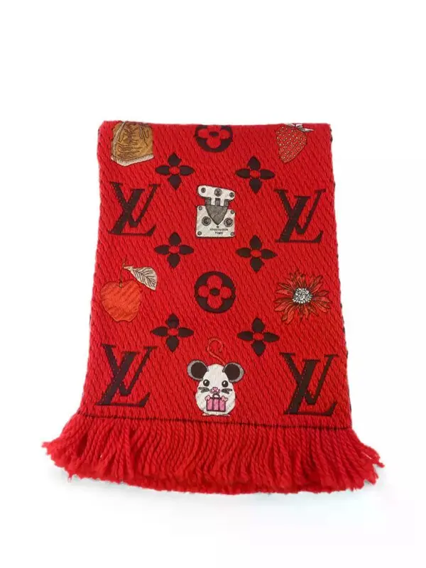 LOUIS VUITTON Monogram-pattern Scarf