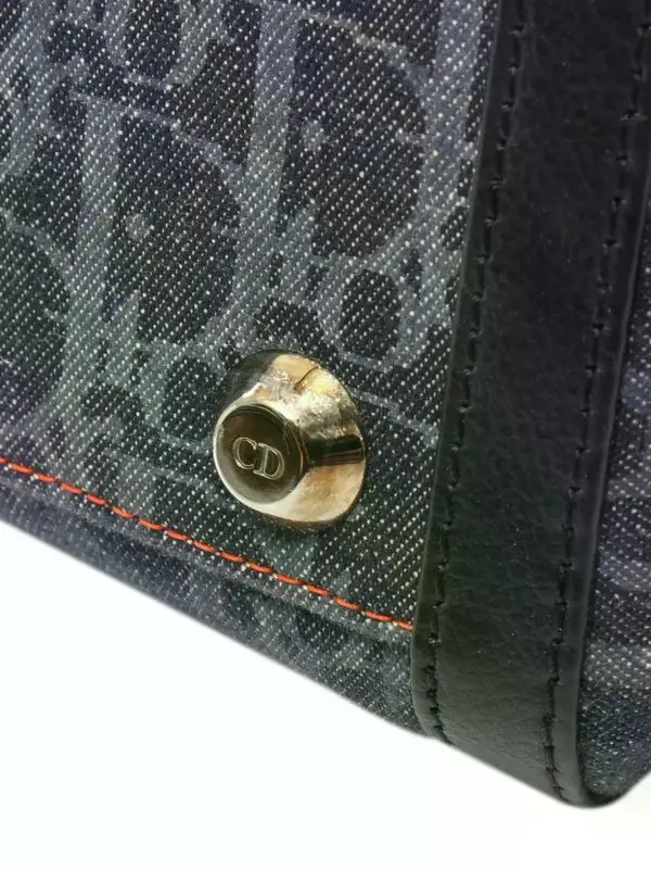 Dior Diorissimo Trotter Denim Flight Handle Bag Tote Bag