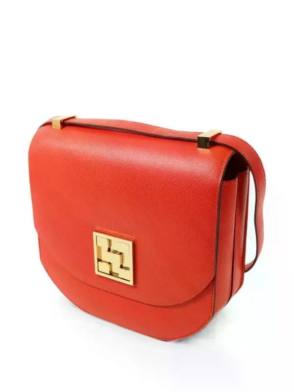 Hermès 2019 Mosaique Au 24 Leather Shoulder Bag - Red