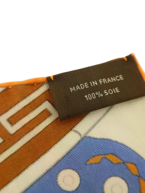 Hermès Geometric-pattern Scarf - Blue