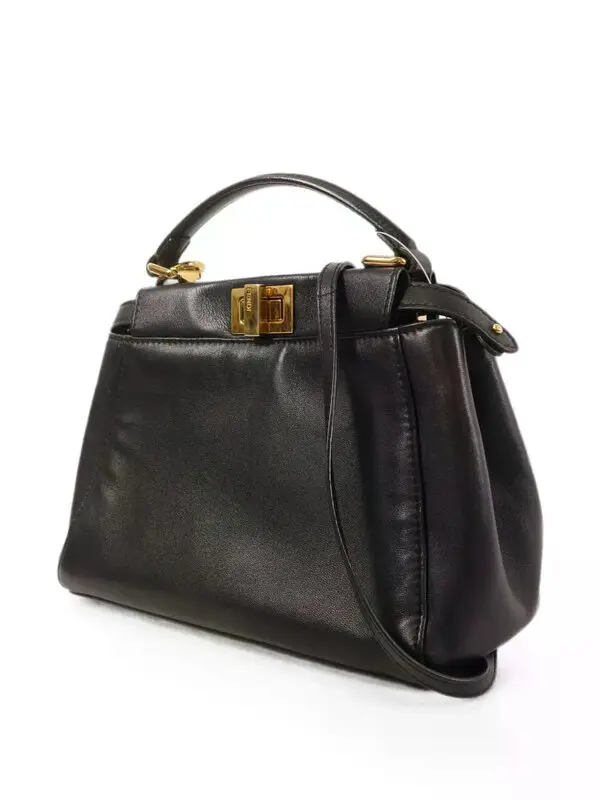 Fendi Mini Peekaboo Tote Bag - Black