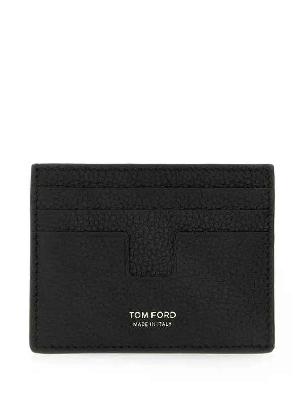 TOM FORD T Line Leather Card Holder