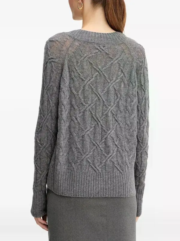 Ermanno Scervino Cable-knit V-neck Sweater