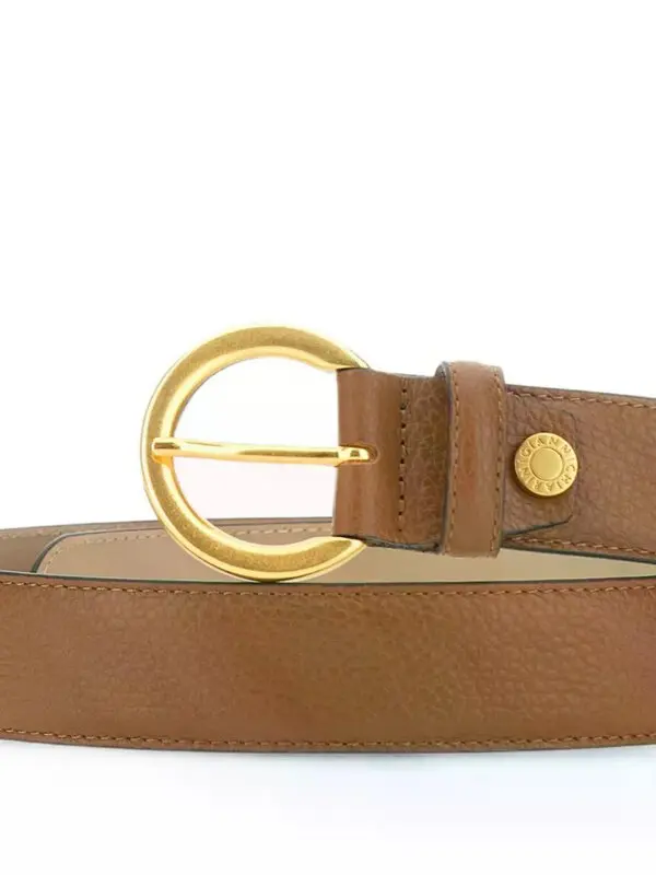 GIANNI CHIARINI Leather Belt With Engraved Logo