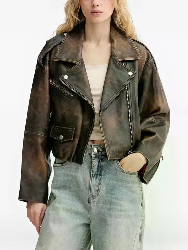 GESTUZ Diana Leather Biker Jacket