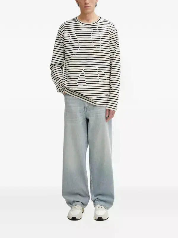 WALES BONNER Crown Striped Long-sleeve T-shirt
