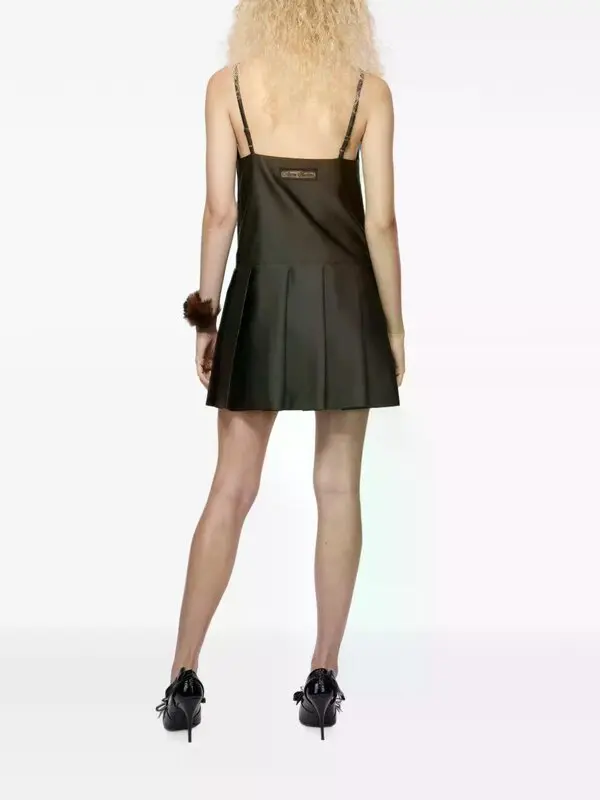 Acne Studios Strappy Dress With Pleated Skirt - Brown