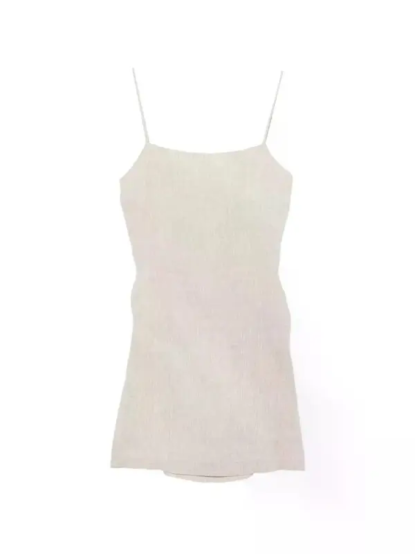 Enza Costa Square Neck Mini Dress - Neutrals