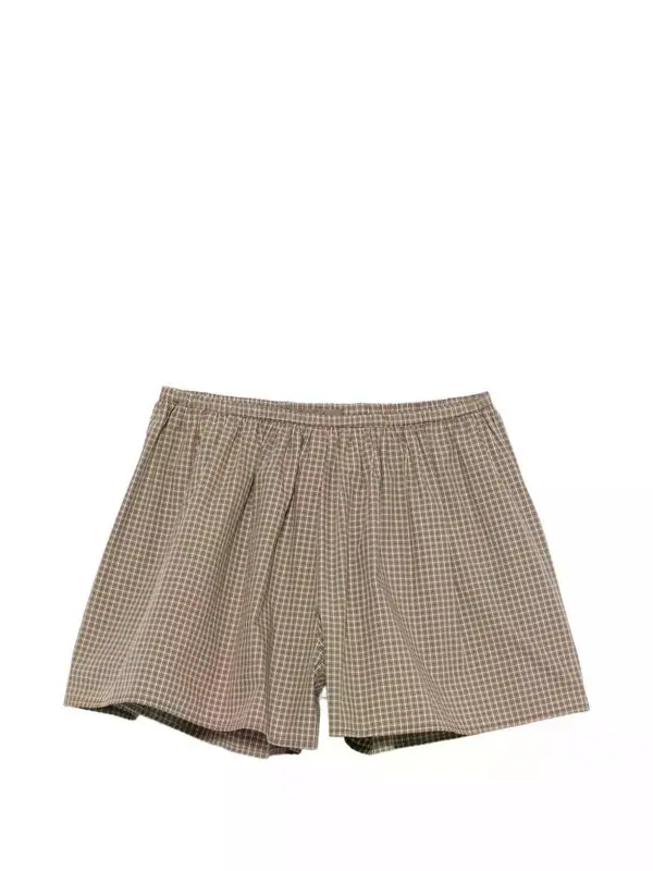 Enza Costa Plaid Pattern Shorts