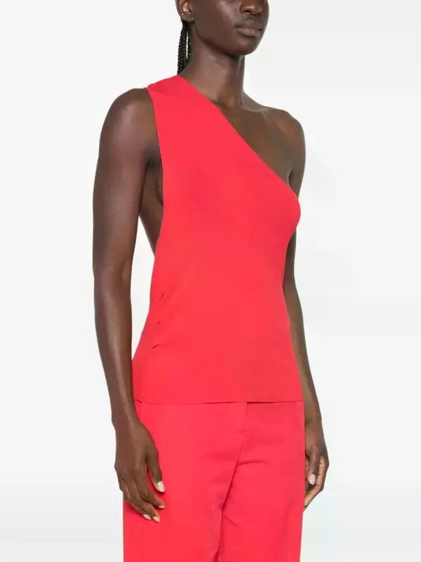VICOLO One-shoulder Ribbed Top