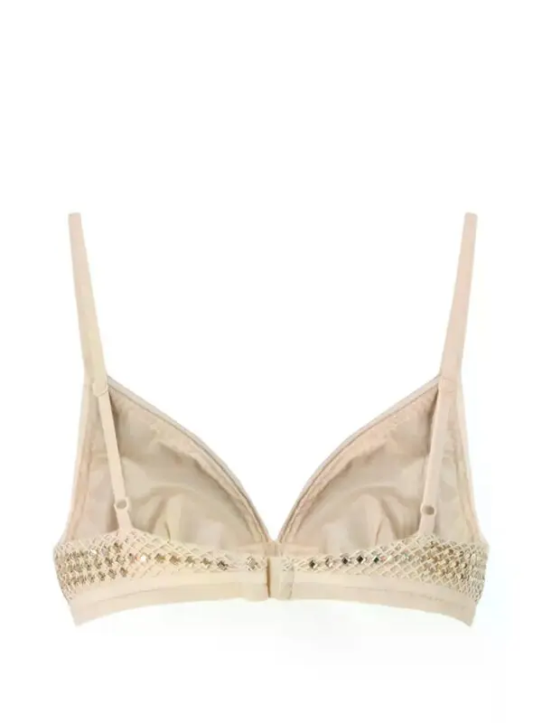 Pinko Crystal-embellished Triangle Bra