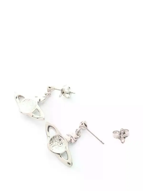 VIVIENNE WESTWOOD Mini Bas Relief Drop Earrings - Silver