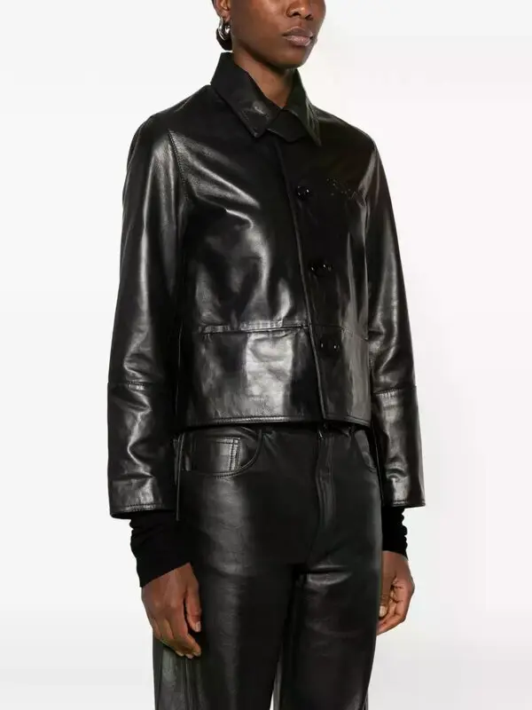 Zadig&Voltaire Leather Button-up Jacket