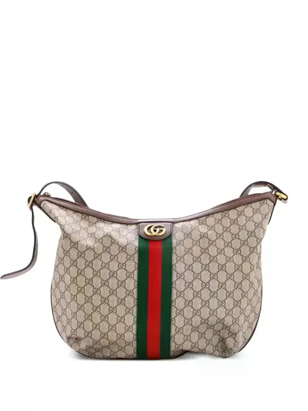 Gucci Ophidia Half Moon Hobo Bag - Brown