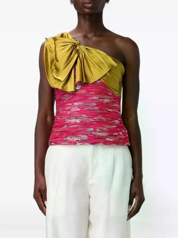 Valentino Garavani One-shoulder Bow Detail Top - Pink