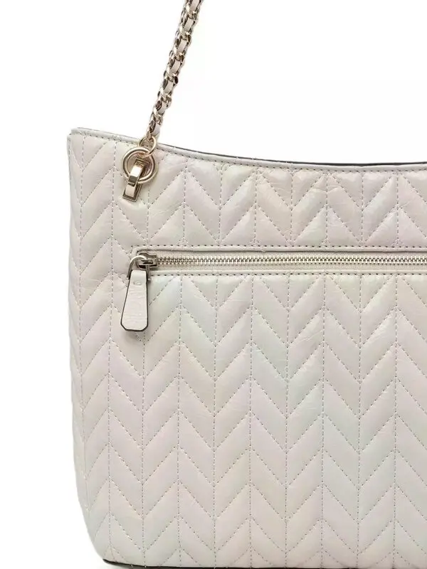 Guess Cheryl Chevron-quilted Padlock Tote Bag