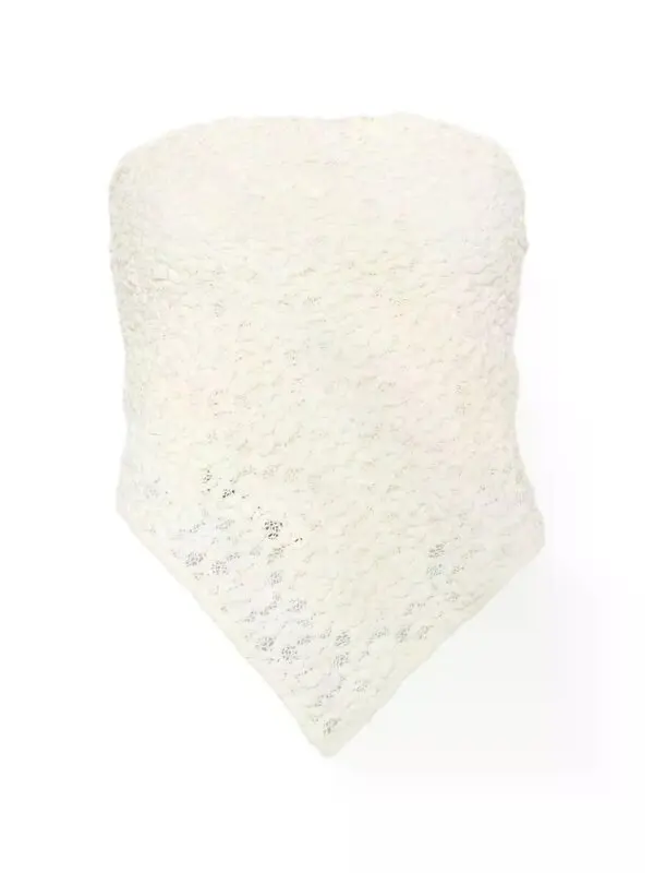 Enza Costa Lace Construction Strapless Top - Neutrals