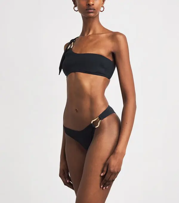 Zimmermann One-shoulder Roselight Bikini - Black