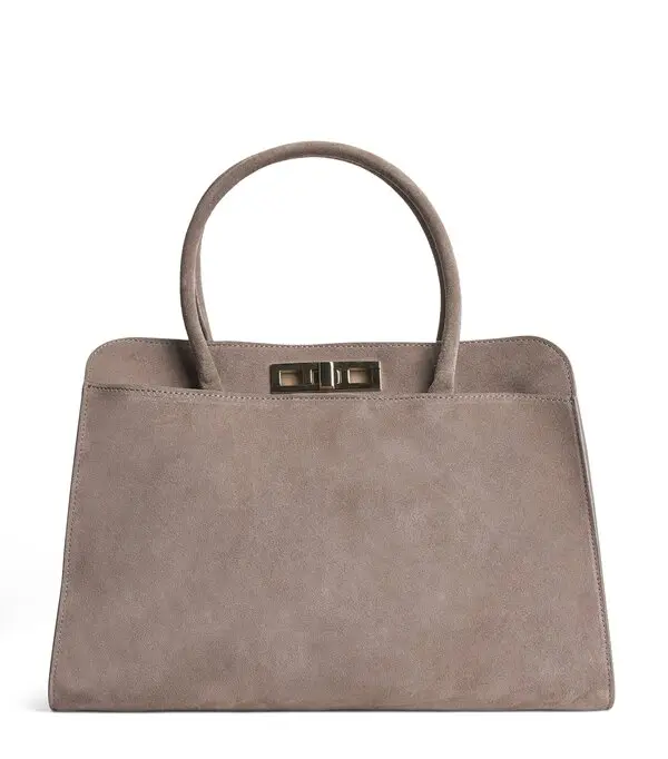 Fabiana Filippi Josephine Suede Top-handle Bag - Beige