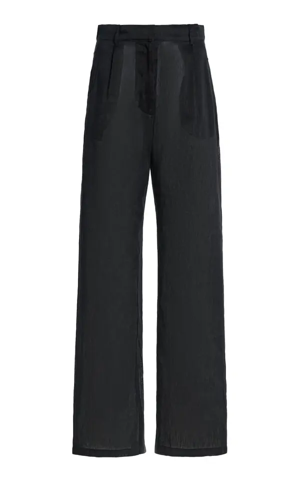 ALL THAT REMAINS Serena Silk Wide-leg Trousers