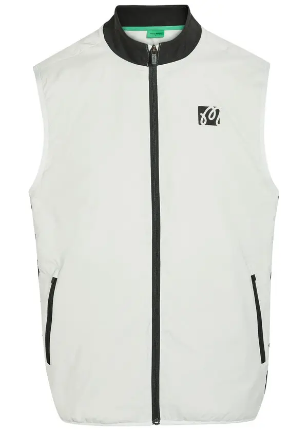 MALBON Performance Logo-print Shell Vest - Silver