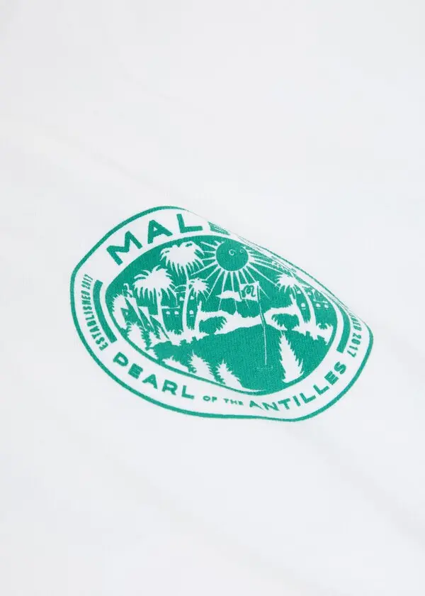 MALBON Horizon Printed Long-sleeve Cotton T-shirt