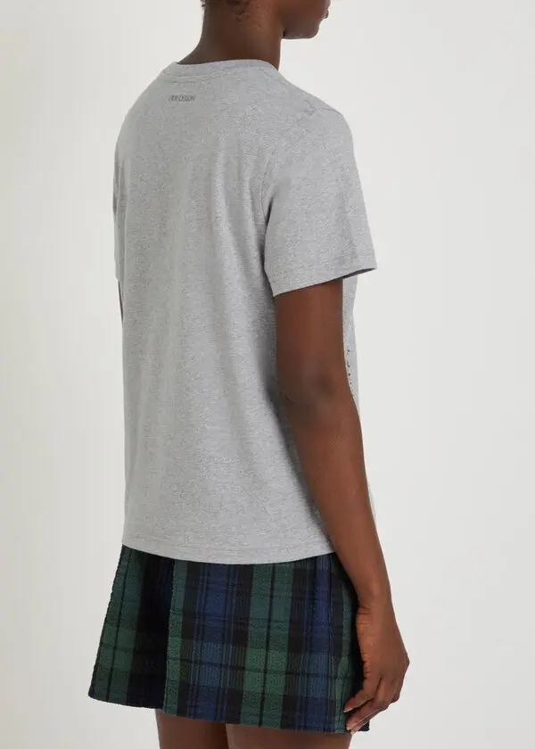 JW Anderson Star-appliquéd Cotton T-shirt - Grey