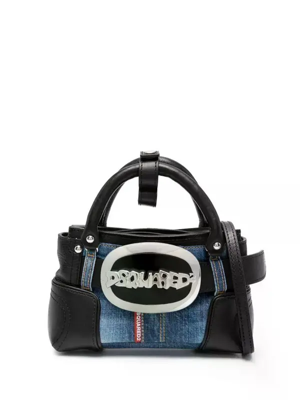 Dsquared2 Denim Patchwork Tote Bag - Black