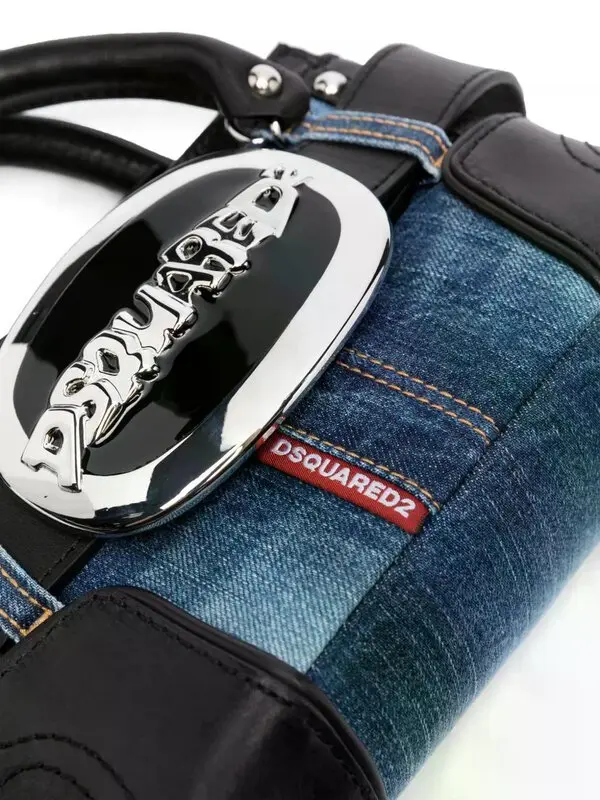 Dsquared2 Denim Patchwork Tote Bag