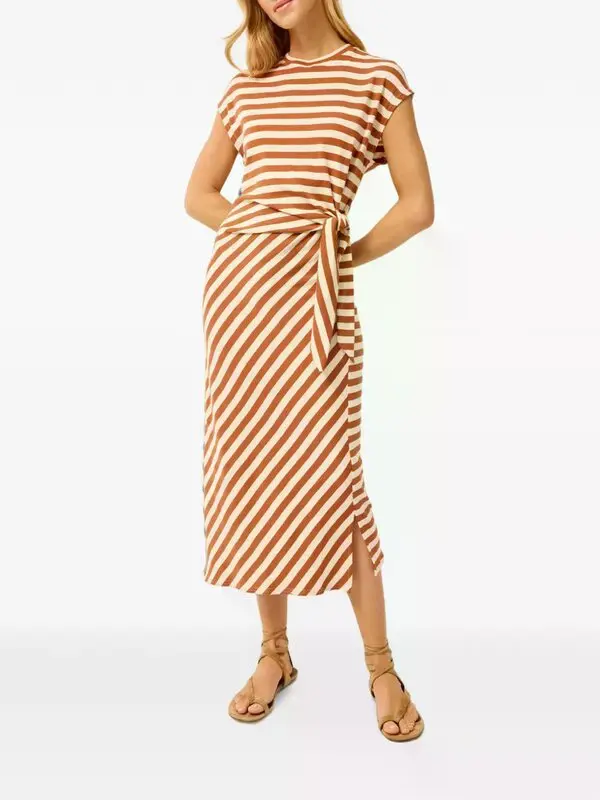 MARIE OLIVER Elowyn Striped Tie-waist Midi Dress