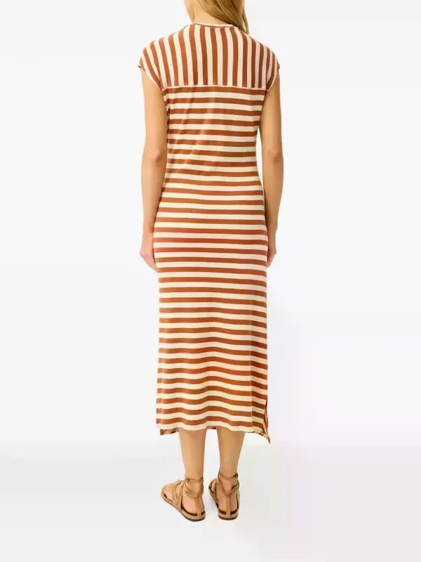 MARIE OLIVER Elowyn Striped Tie-waist Midi Dress