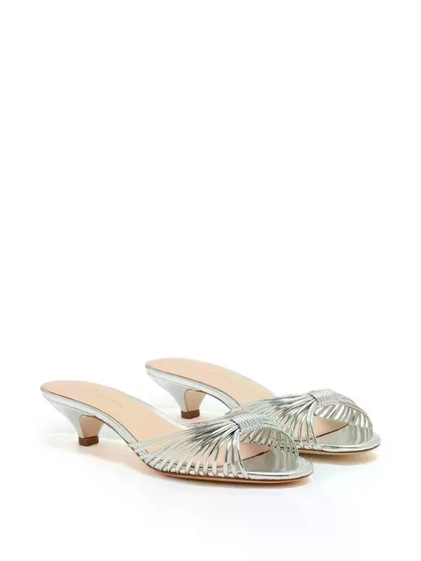 LOEFFLER RANDALL Dixie Heeled Sandals - Silver
