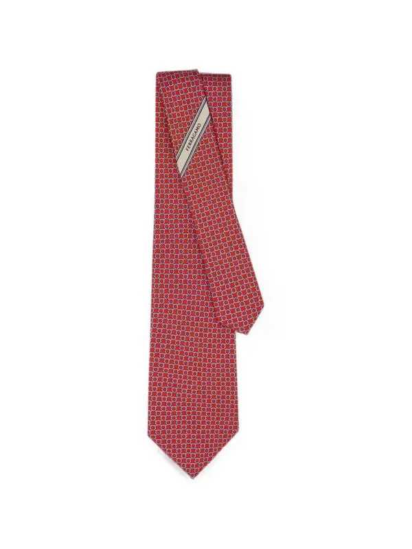 FERRAGAMO Silk Neck Tie - Red