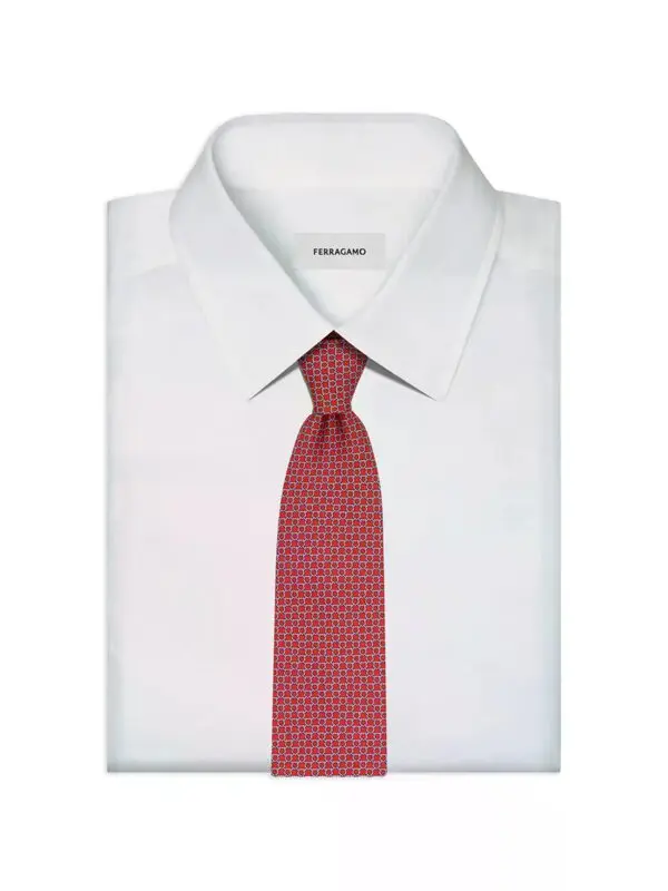 FERRAGAMO Silk Neck Tie - Red