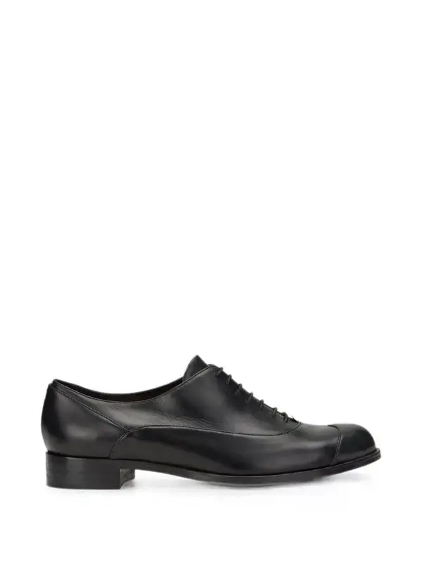 Moschino Leather Oxford Shoes - Black
