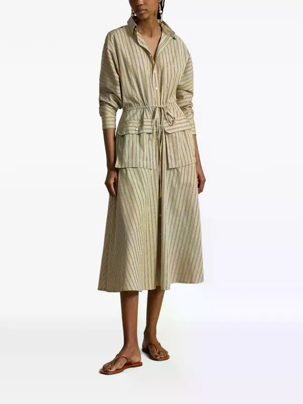 Polo Ralph Lauren Striped Drawstring Shirt Dress