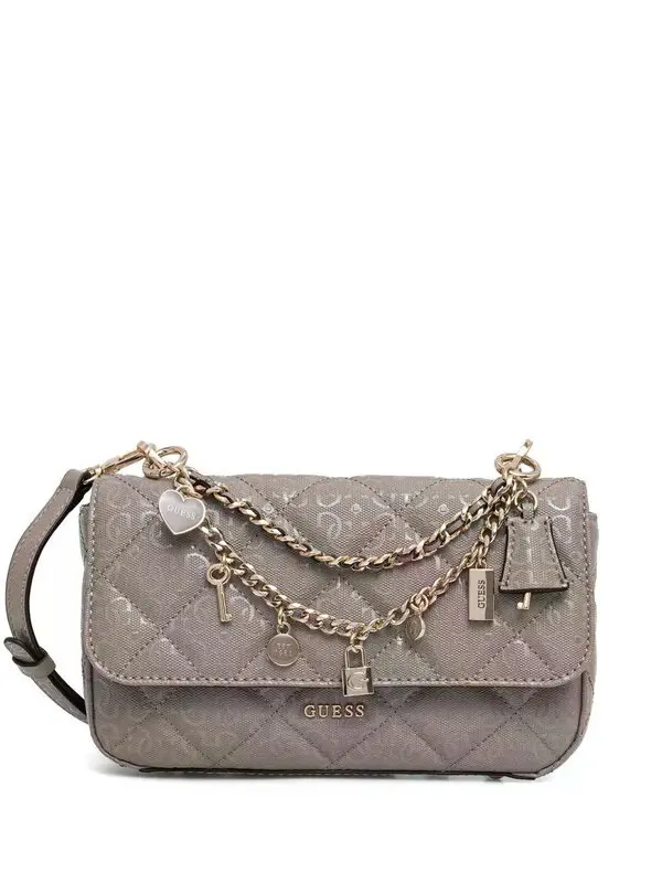 Guess Libby Quilted Shoulder Bag - Neutrals
