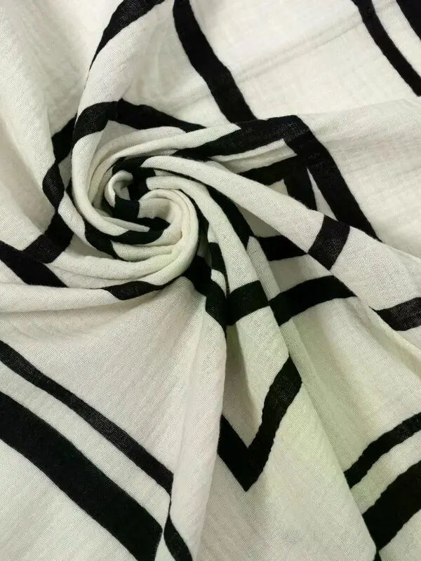 ANINE BING Eliza Logo-print Striped Scarf