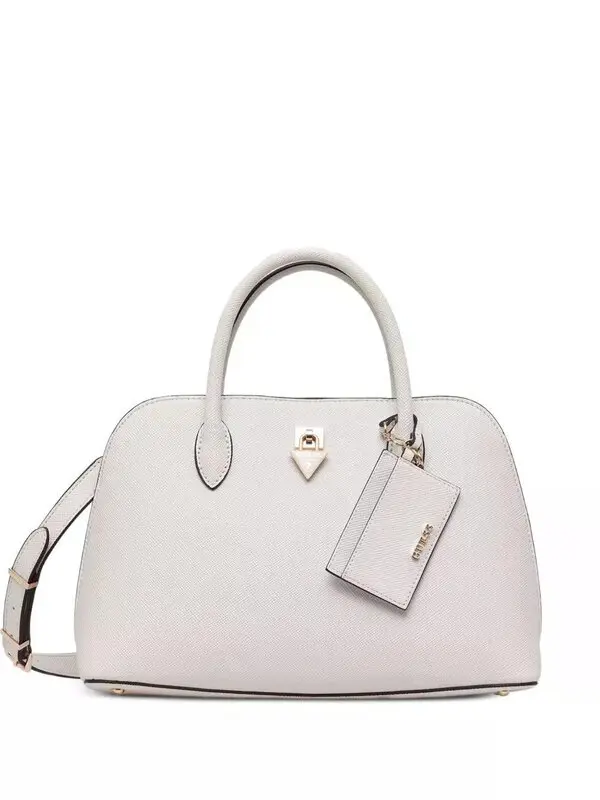Guess Patsie Logo-plaque Crossbody Bag - White