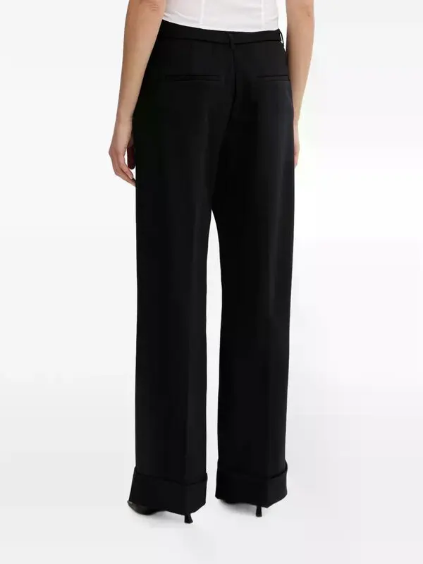 Guess Belted Turned-up Hem Trousers