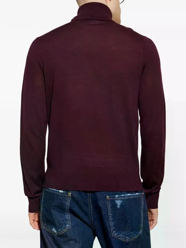 Dsquared2 Roll-neck Embroidered-logo T-shirt