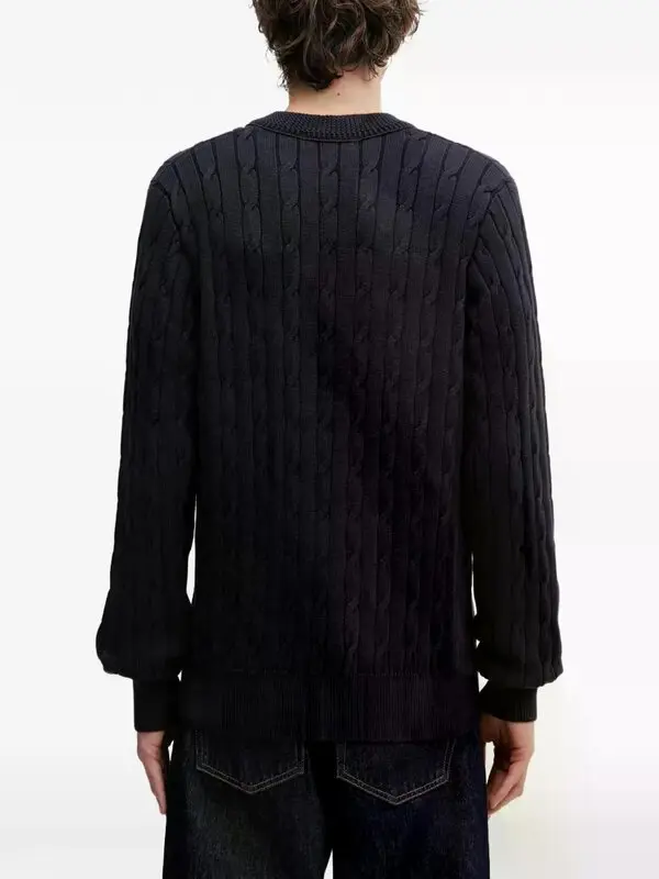 Fred Perry Cable Knit V-neck Sweater