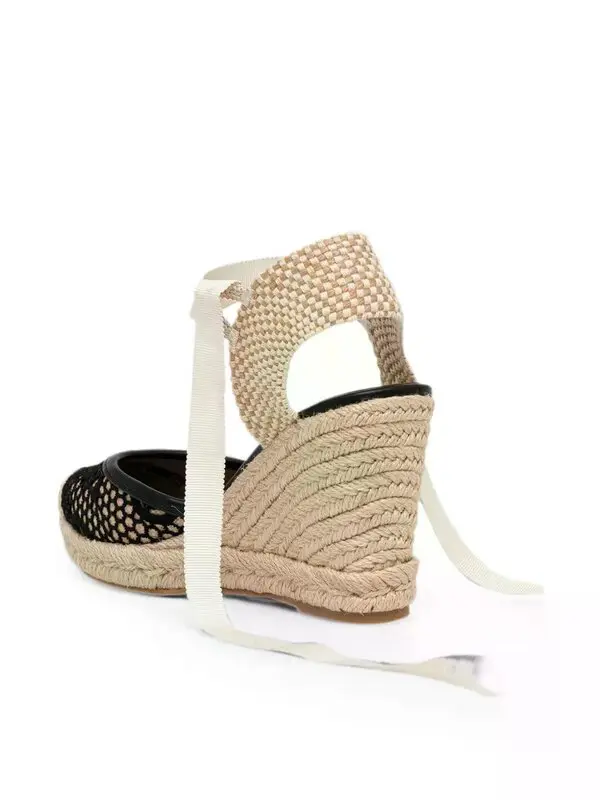 Guess Wedge Espadrilles With Lace Panelling