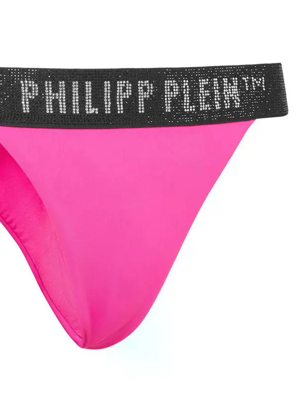Philipp Plein Bikini Bottoms With Logo Band